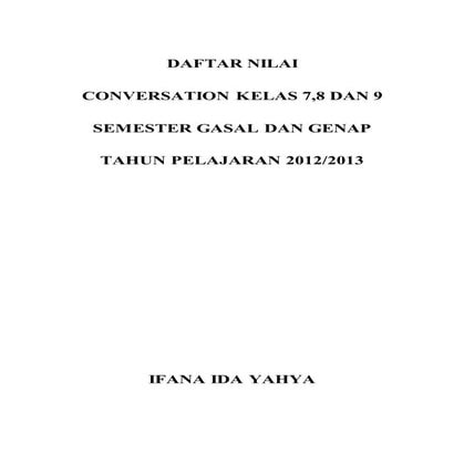 Cover daftar nilai | DOCX