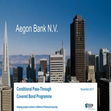 Aegon Bank N.V. Covered bond 4th issuance investor presentation | PPT