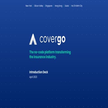 CoverGo Limited - Insurtech Innovation Award 2023 | PPTX