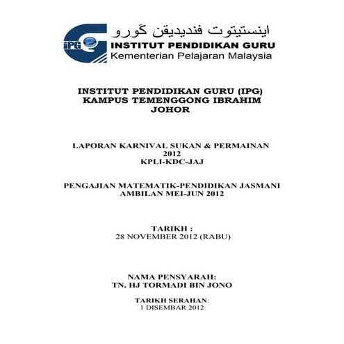 Cover kertas kerja | DOC