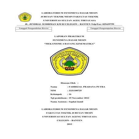 Cover laboratorium fenomena dasar mesin | DOC
