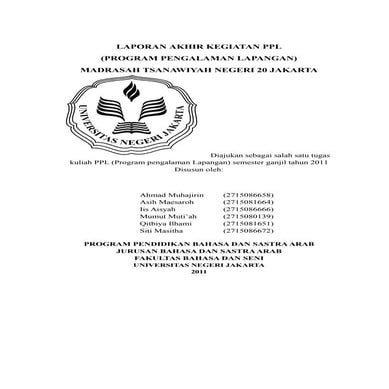 Cover laporan ppl | RTF
