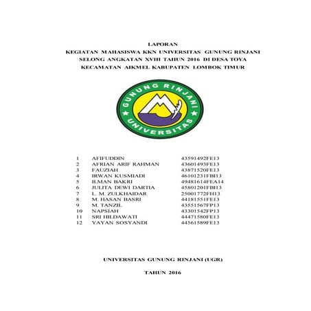 Cover laporan kkn | DOCX