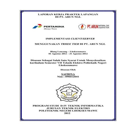 Cover laporan pkl | DOCX