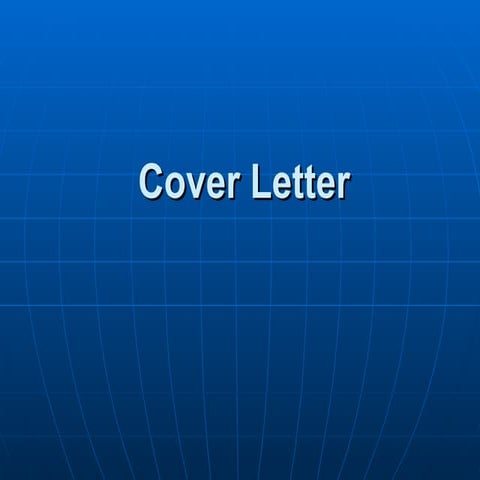 Cover Letter | PPT