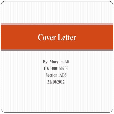 Cover letter | PPT