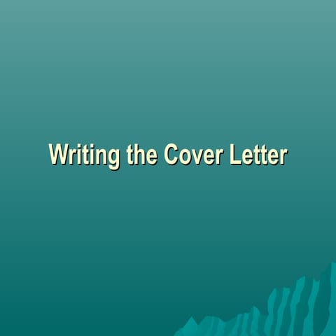 Cover letter | PPT