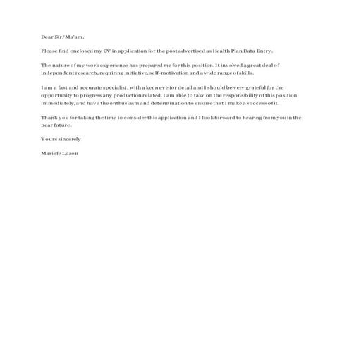 Cover letter | DOCX | Resume Writing and Advice | Job Search