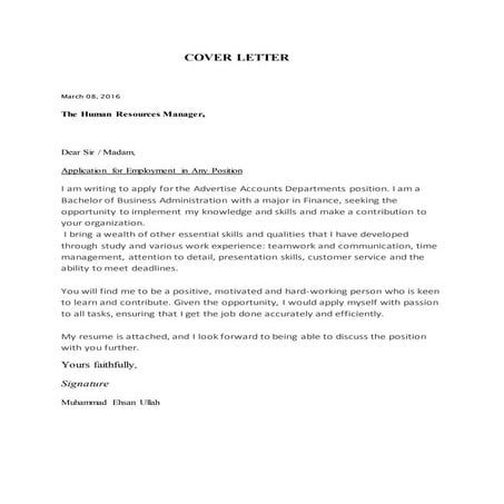 Cover letter | DOCX