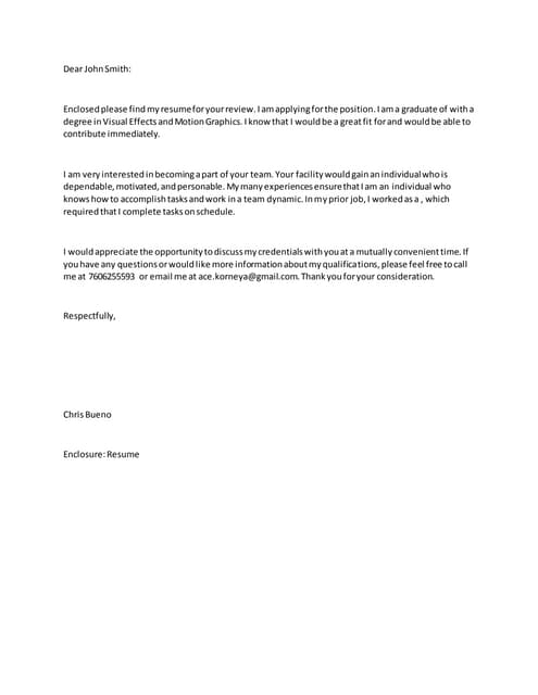 Sarah Hayden - cover letter | PDF