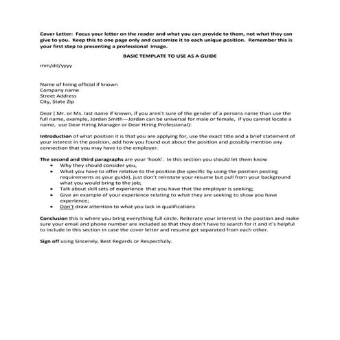 Cover letter | PDF