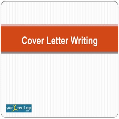 Cover Letter Writing | PPTX