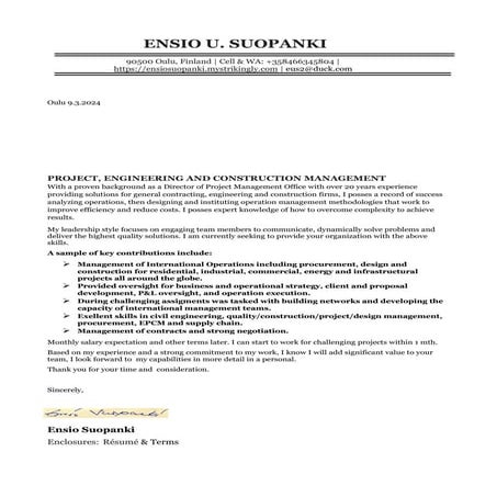 CV Ensio Suopanki1.pdf ENGLISH Russian Finnish German | PDF