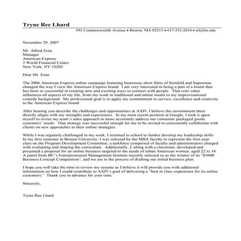 Good Cover Letter - Example 2 | PDF