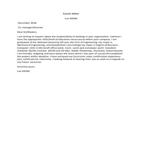 Cover letter lue | DOCX