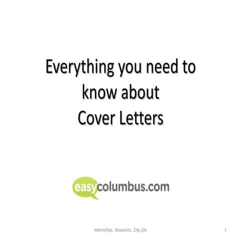 Cover letters | PPT