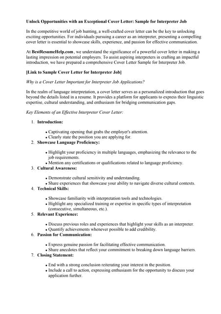Translator Job Description Template by Bayt.com