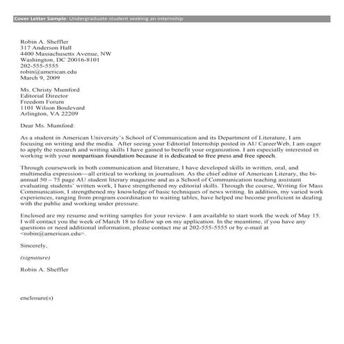 PhD Cover Letter: Political Science