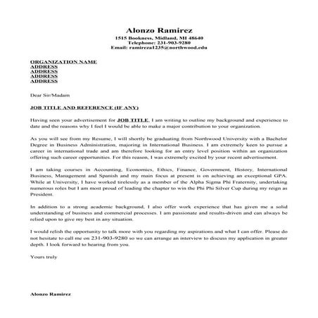 Cover letter (with ad) | PDF