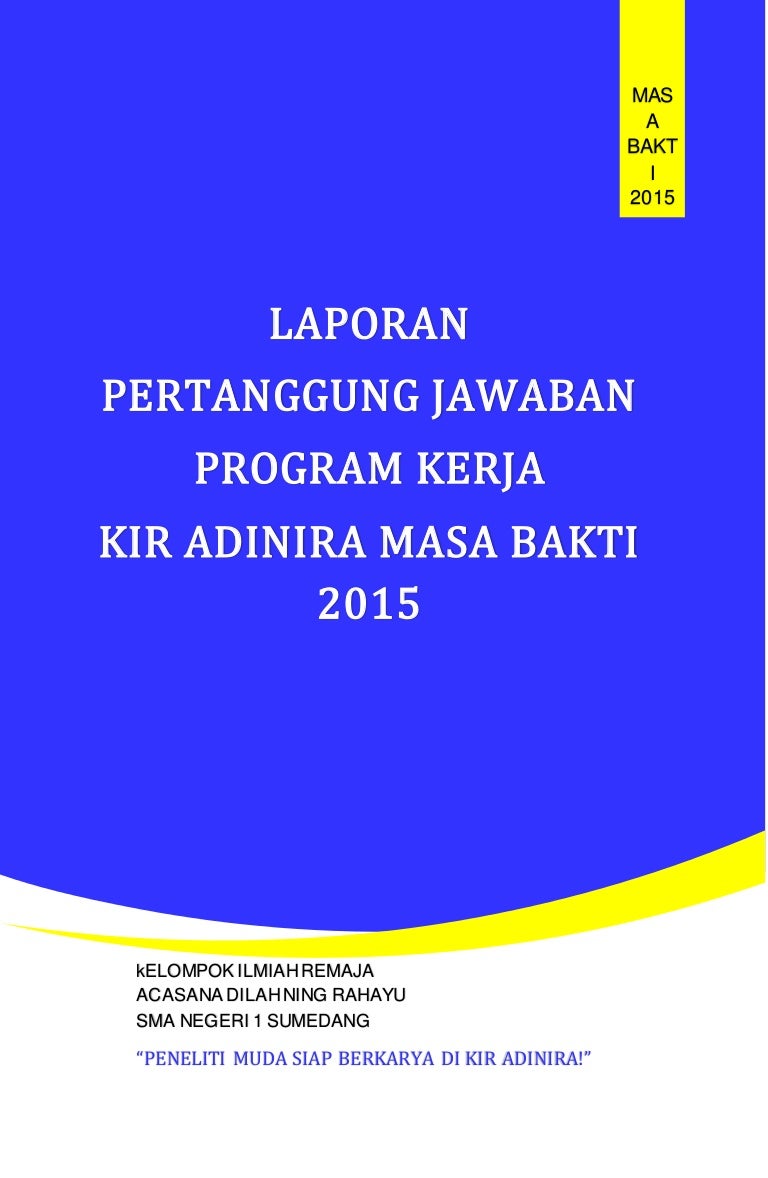 Contoh Cover Lpj Kegiatan