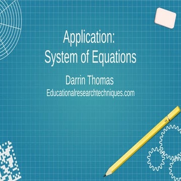 Application of Solving System of Equations | ODP