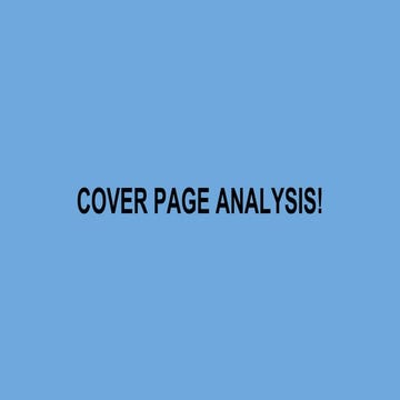 Cover page analysis | PPT
