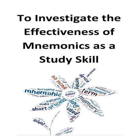MNEMONIC TECHNIQUES USE IN MEMORIZATION/ | PDF