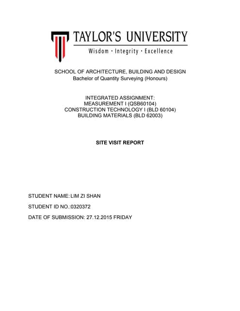 site visit report (final) | PDF