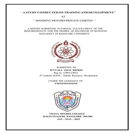 Training & development Cover pages | DOCX