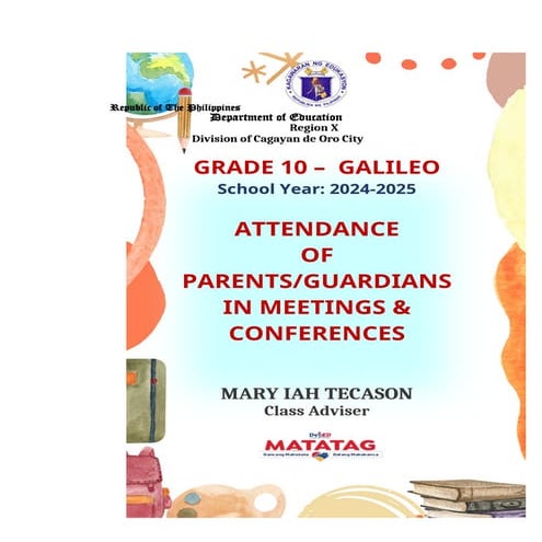 COVER PAGE SAMPLE FOR ATTENDANCE DURING MEETINGS | DOCX