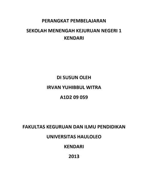 Cover perangkat pembelajaran | PDF