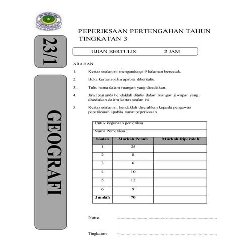 Cover ppt geo | DOCX