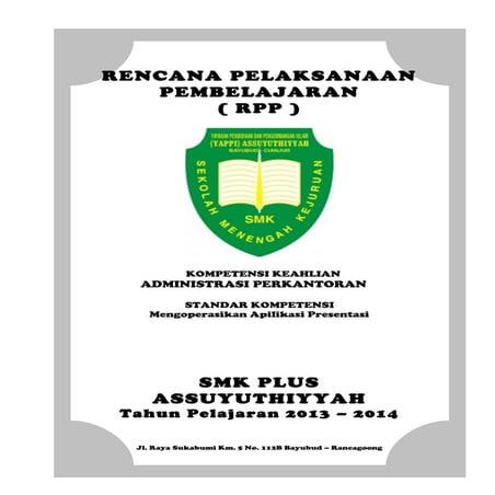 Cover rpp produktif | DOC