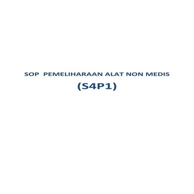 Cover sop alat non medis | DOC