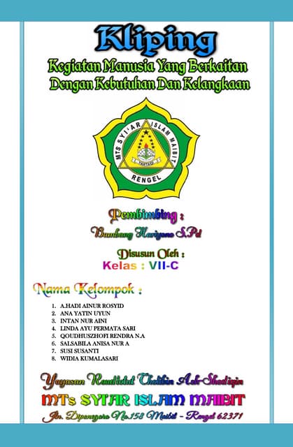 contoh Cover kliping sdn kebonagung 1 | DOCX