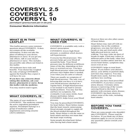 Coversyl | PDF
