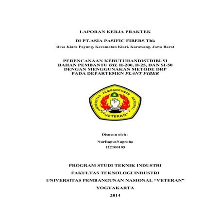 Cover Laporan Kerja Praktek | DOCX