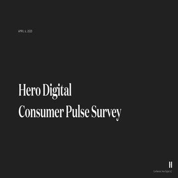 Hero Digital Consumer Pulse Survey | PPT