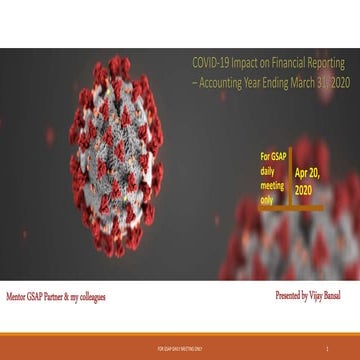 Covid-19 impact on Financial Reporting | PPTX