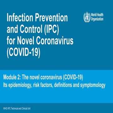 COVID-19 Infection Prevention and Control (IPC) | PDF