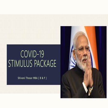 Covid 19 stimulus package | PPT