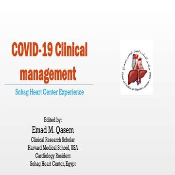 Clinical Management of COVID-19 (SARS-Cov-2) Patients | PDF