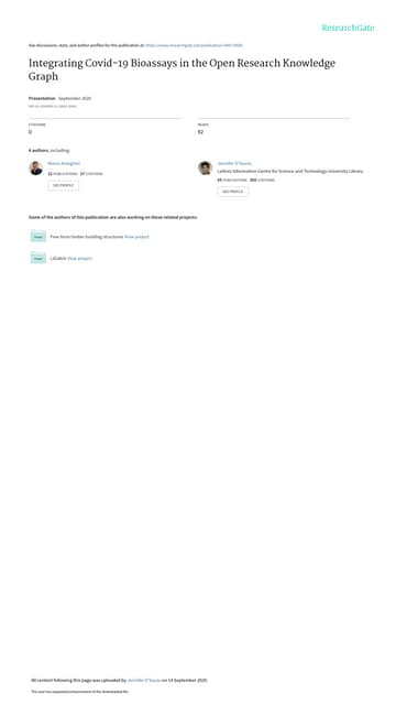 Open Research Knowledge Graph (ORKG) - an overview | PPT