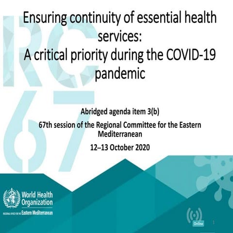 Ensuring continuity of essential health services during COVID-19 | PPTX