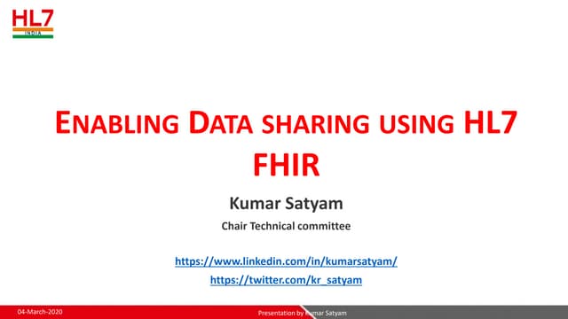 Fhir basics session 1 Introduction to Interoperabilty & Principles of FHIR | PDF