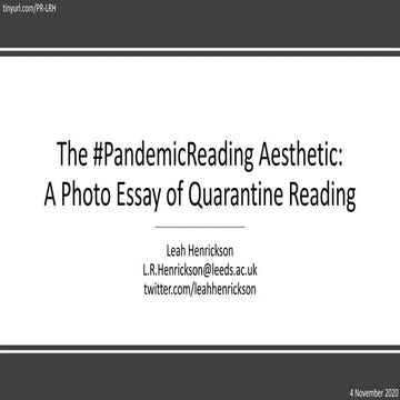 The #PandemicReading Aesthetic: A Photo Essay of Quarantine Reading | PPT