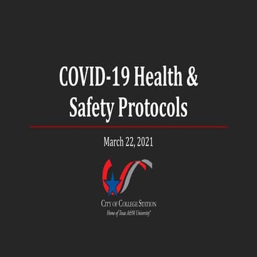 COVID-19 Health & Safety Protocols | PPT