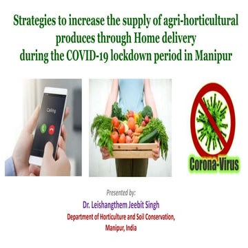 Strategies to increase the supply of agri-horticultural produces ...
