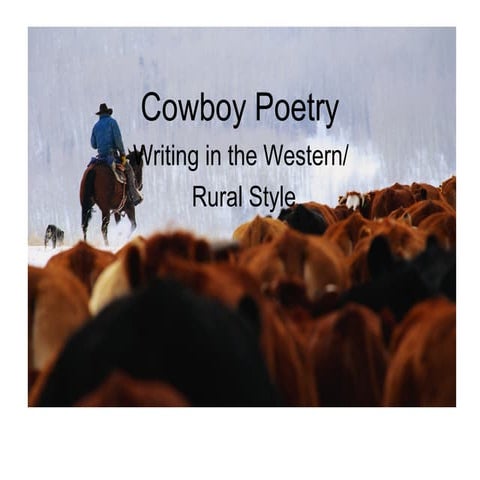Cowboy poetry | PPT