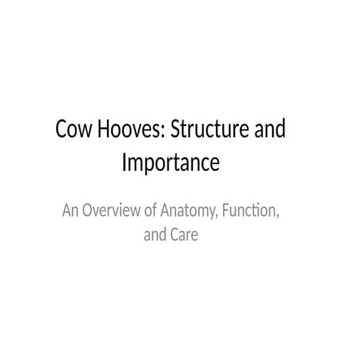 Cow_Hooves_Presentation for a better understaning | PPTX